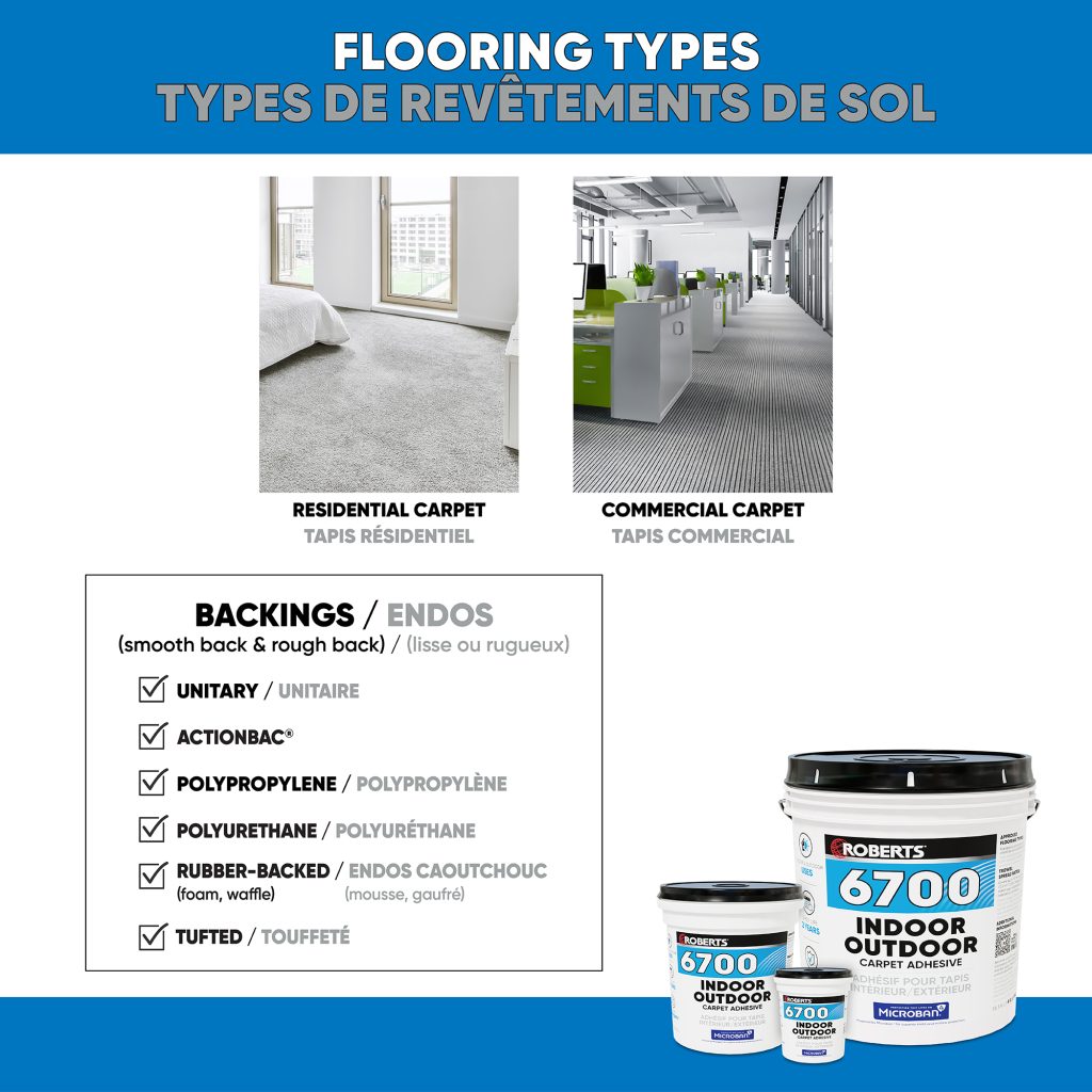 6700 INDOOR/OUTDOOR CARPET ADHESIVE - ROBERTS®